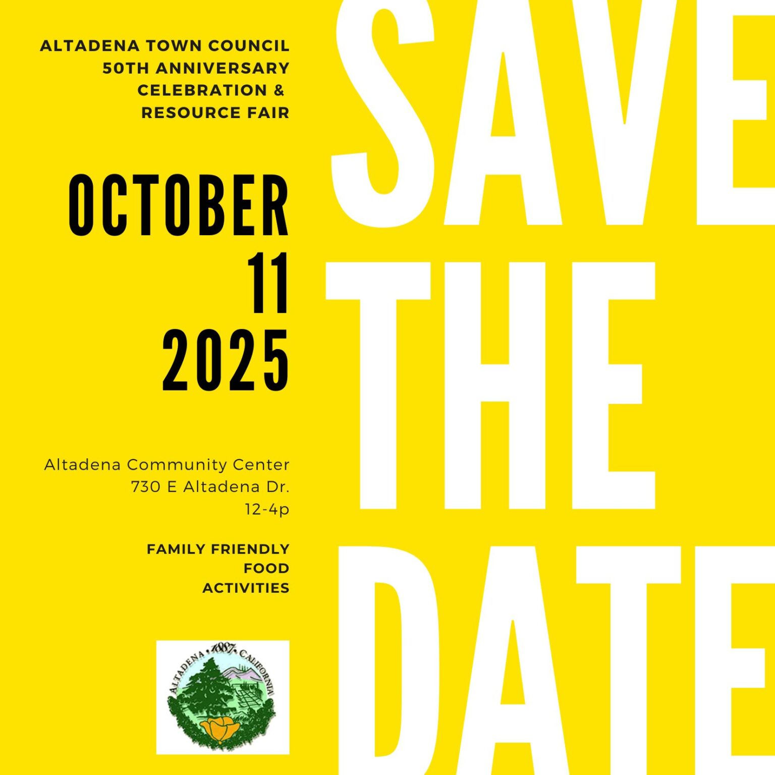 Altadena Town Council 50th Anniversary Celebration & Resource Fair ...