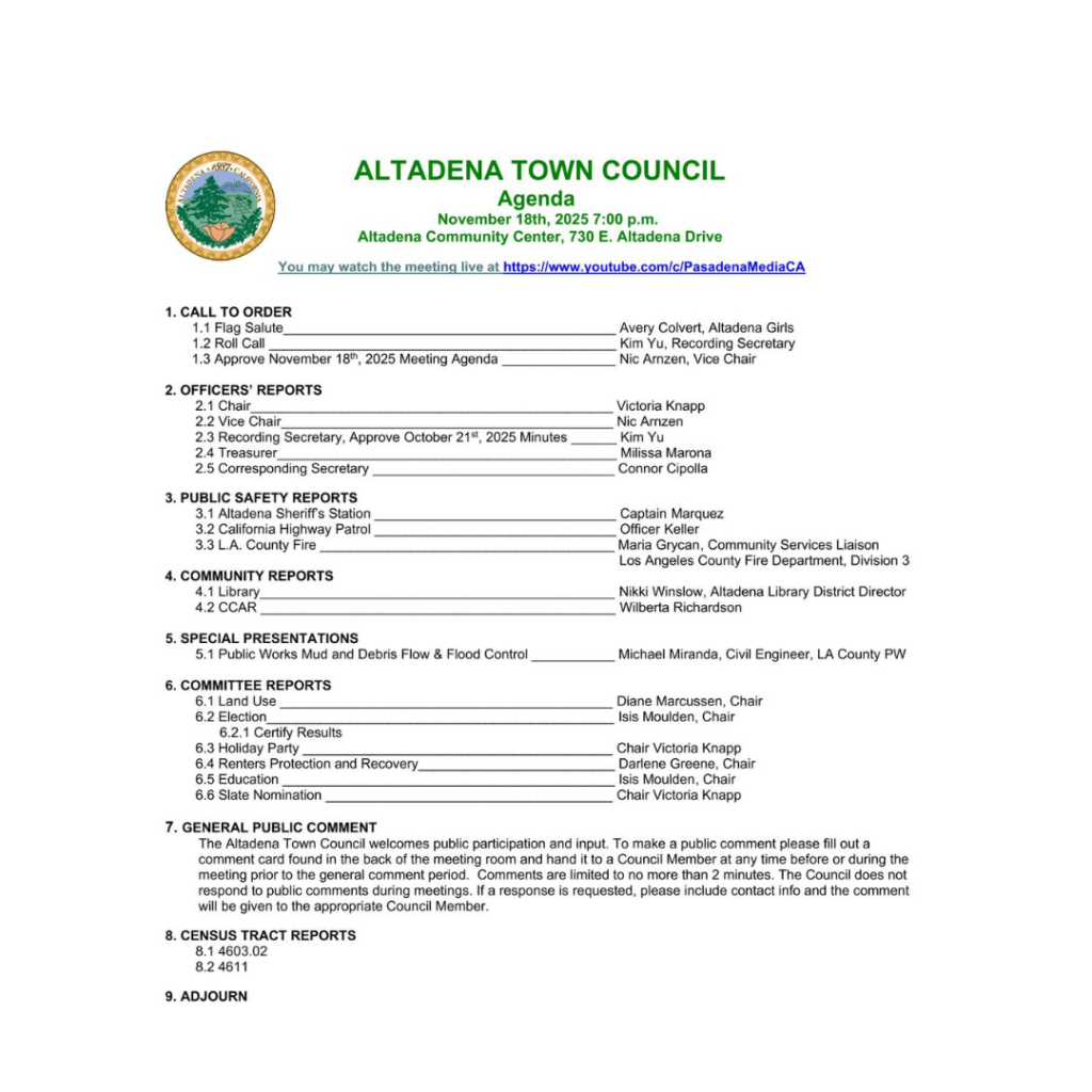 Altadena Town Council